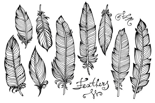 Broken Feathers - Ceramic Decals- Enamel Decal - Fusible Decal - Glass ...