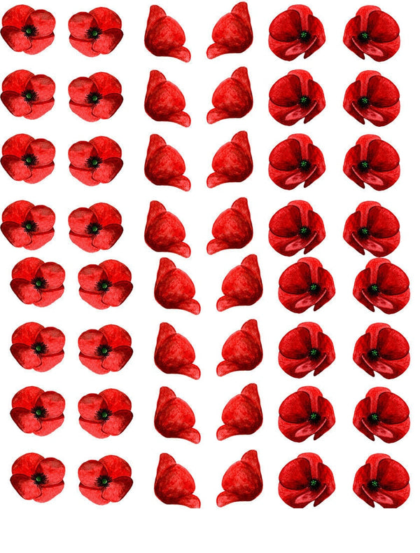 Poppy Heads - Ceramic Decals- Enamel Decal - Fusible Decal - Glass Fus ...
