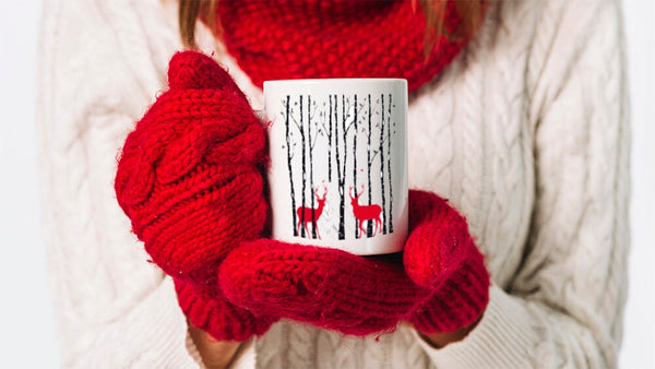 Christmas Deer In The Birch Trees - Ceramic Decals- Enamel Decal - Fus ...