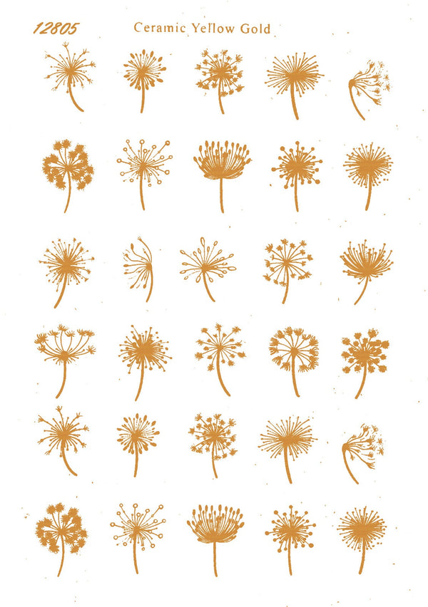 Golden Dandelions ~ 12805 ~ Yellow Gold - Low Fire – XpressionDecals