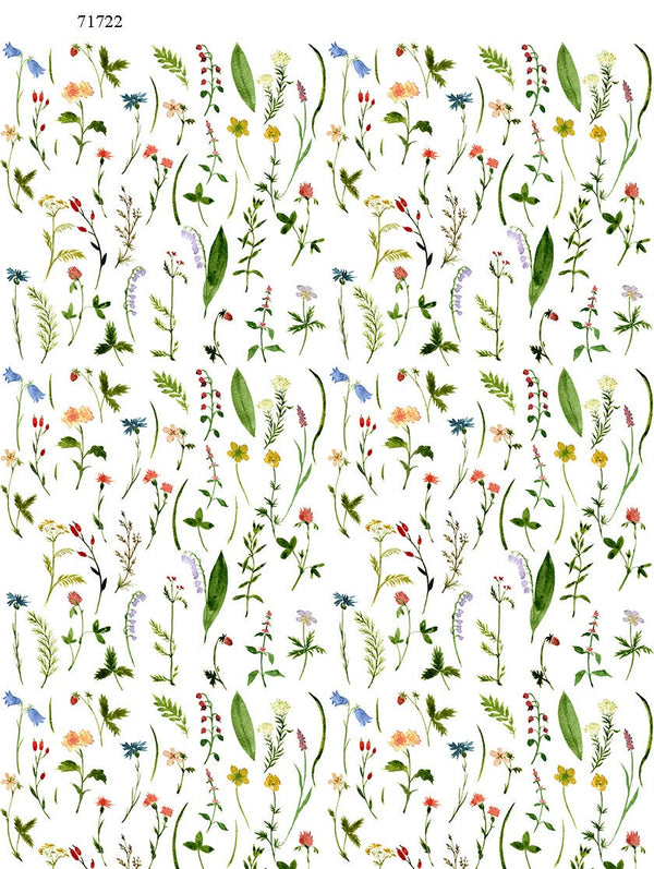 Wildflowers Seamless - Ceramic Decals- Enamel Decal - Fusible Decal ...