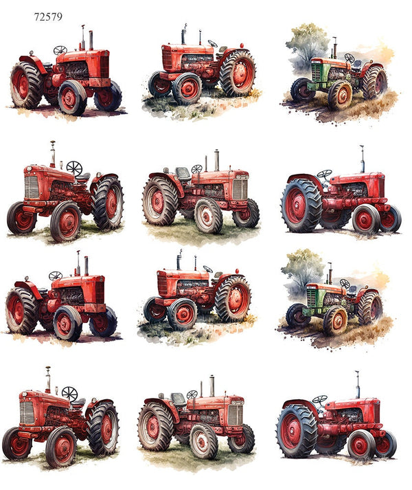 Tractors - On the Farm - Ceramic Decals- Enamel Decal - Fusible Decal ...