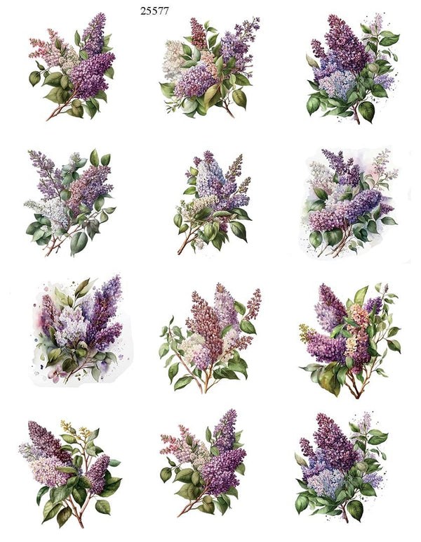 Gorgeous Lilacs - Ceramic Decals- Enamel Decal - Fusible Decal - Glass ...